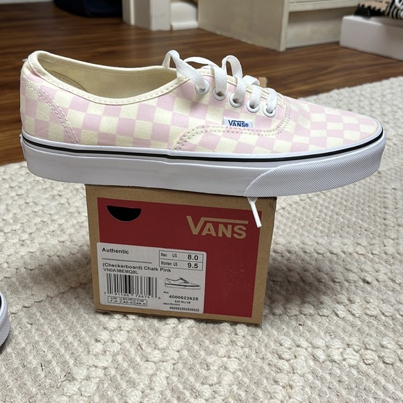 Vans | Shoes | New Vans Pink And Cream Yellow Check | Poshmark